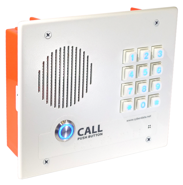 011308 InformaCast® Enabled Indoor Intercom with Keypad - Flush Mount – CyberData Corporation